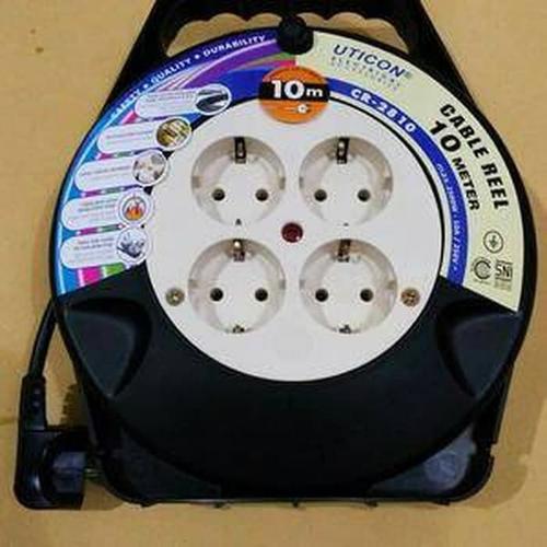 Jual Kabel Roll Uticon 4 Lubang 10m / Kabel Colokan Bulat 4 Lubang ...