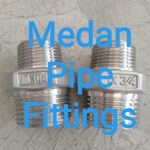 Jual Hex Reducer Nipple ss 304 3/4" x 1/2" Double Nepel Niple Stainless ...