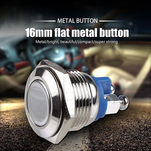 Jual 16mm Momentary Metal Push Button Round Switch Stainless Steel BA ...