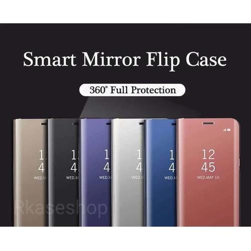 Jual Samsung Note 10 Plus Flip Case Clear View Flip Mirror Stand Cover ...