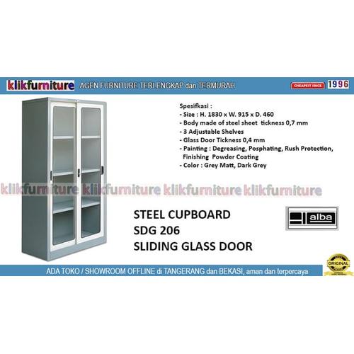 Jual SDG 206 ALBA Lemari FIling Besi Kantor Pintu Kaca Sliding - Kota ...