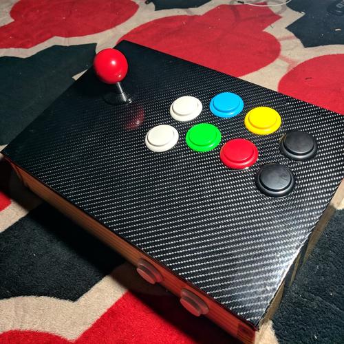 Jual Arcade Joystick Sanwa Fightstick Homemade Wooden Carbon For PC ...
