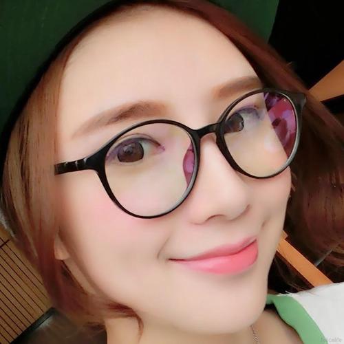 Jual Kacamata Hitam Frame Bulat Lensa Transparan Klasik Myopia ...