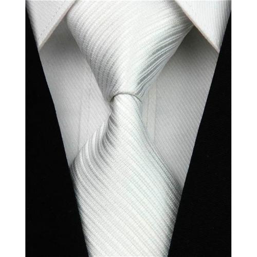 Jual Dasi PUTIH Panjang Pria Motif Salur - Lebar 3 inch ( 7 - 8cm ...