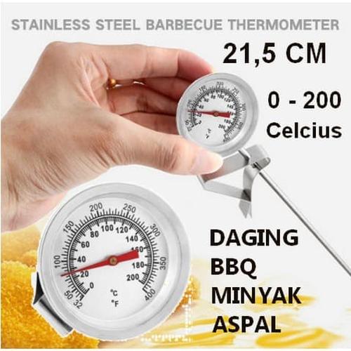 Jual Thermometer / Termometer Daging, BBQ, Minyak, Air 200 DERAJAT ...