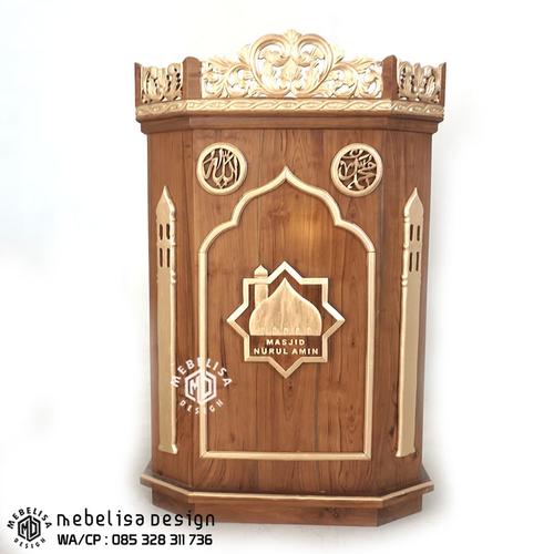 Jual Meja Mimbar Podium Jati, Meja Mimbar Masjid, Mimbar Khotib Khotbah ...