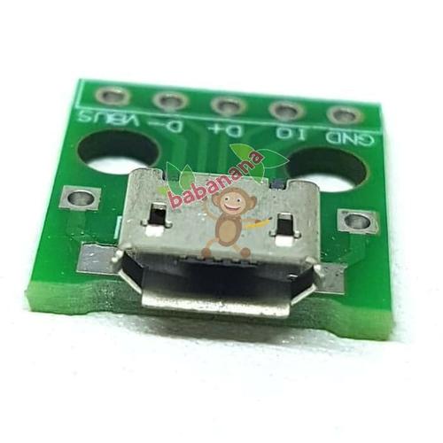 Jual Micro USB Type-B Female Connector Jacks Socket PCB Mount Board ...