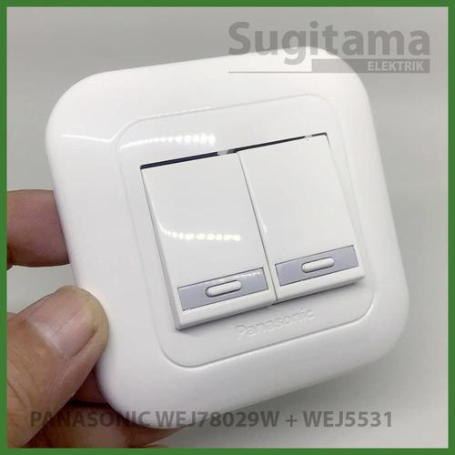 Jual Saklar seri / switch double PANASONIC Wide Series WEJ5531 x 2 ...