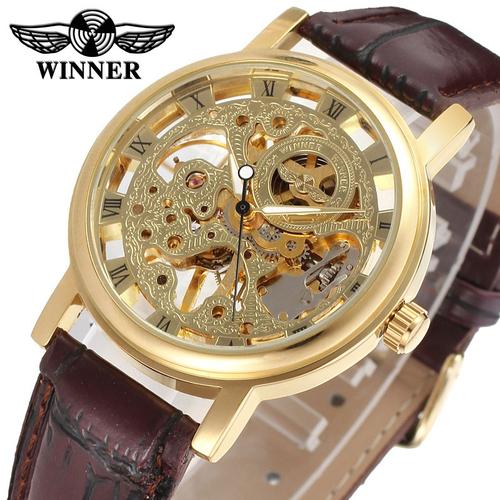 Jual Winner Jam Tangan Pria Analog Mekanik Skeleton Model Rangka ...