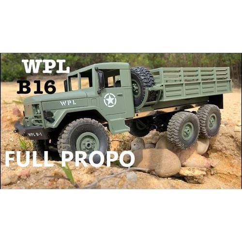 Jual WPL B-16 B16 1/16 2.4G 6WD Military Truck Crawler Off Road RC Car ...