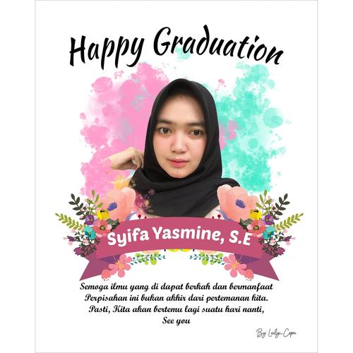 Jual Splash Art Edit foto ilustrasi cetak+bingkai kado wisuda - Kota ...