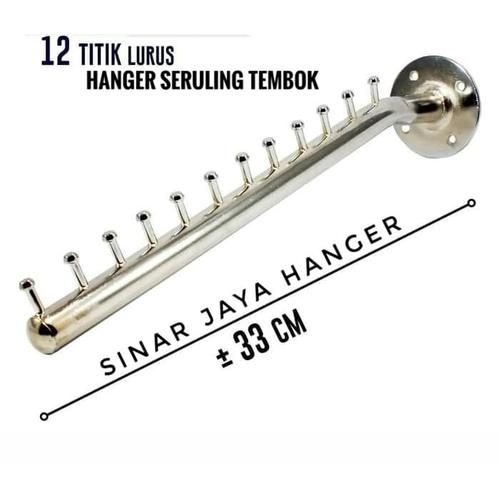 Jual Hanger suling tembok 12 titik Gantungan baju Display toko - Kota ...