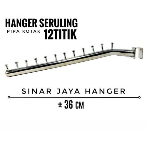 Jual Hanger Seruling Pipa Kotak 12 Titik Gantungan Baju Display Toko ...
