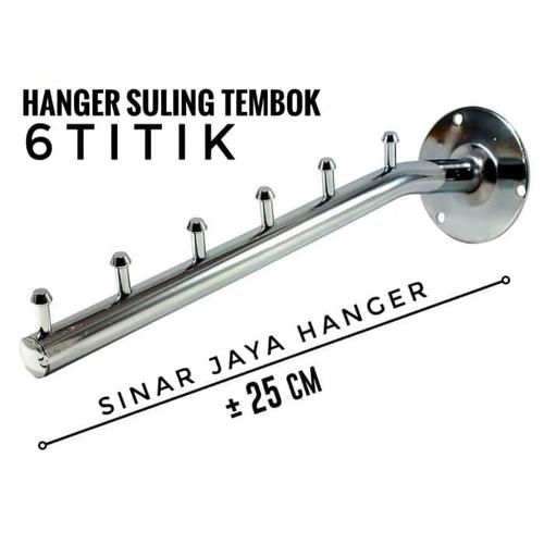Jual Hanger Suling Tembok 6 Titik Gantungan baju Display Toko - Kota ...