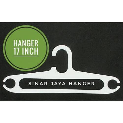 Jual Hanger Plastik 17 Inch Putih | Gantungan Baju Plastik Elastis ...