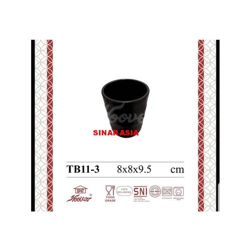 Jual Gelas Minum Ocha Melamin Jepang Model Batu Hitam 3" 8cm Hoveer ...