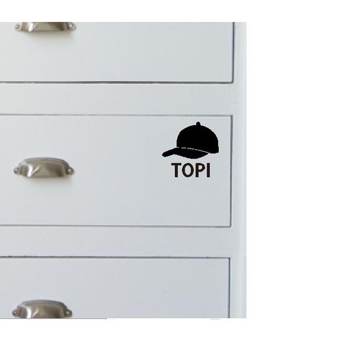 Jual Stiker Nama Topi Hat Rak Laci Sticker Custom Tag Lemari Cabinet ...