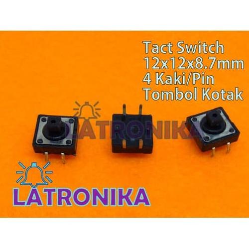 Jual Tactile Switch Push Button Saklar Besar Push On Tact Kotak 12x12x8 ...