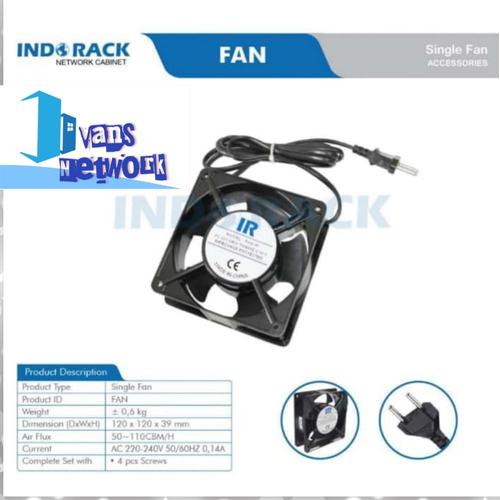 Jual Single Fan Indorack SF01 /Fan rak wallmount / Fan AC 12x12 ...
