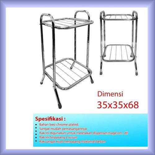 Jual Tatakan Dispenser / Rak Dispenser Stainless Tingkat 2 Serbaguna ...