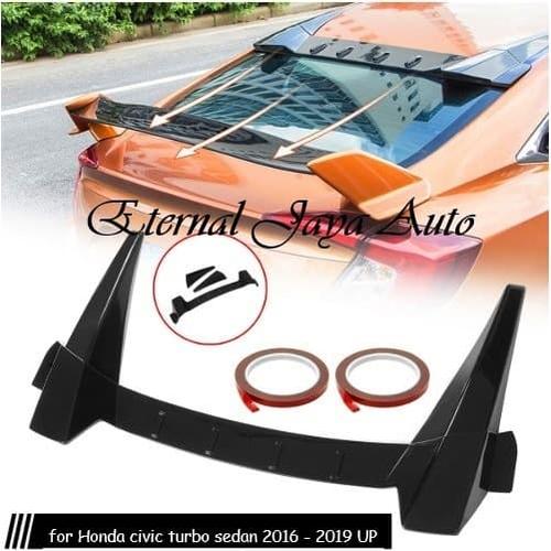 Jual ROOF SPOILER TYPE R CIVIC TURBO SEDAN 2016 - 2019 UP ORI CARBON ...