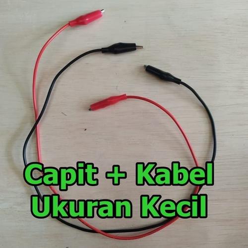 Jual Kabel plus Capit buaya aki Kecil panjang 50cm Sepasang Merah Hitam ...