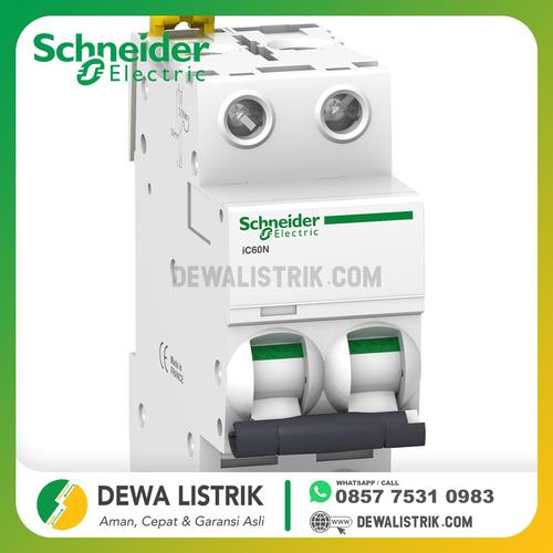 Jual [ A9F74263 ] Schneider - ACTI9 IC60N 2P 63A C MCB - Jakarta Pusat ...