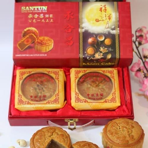 Jual Kue Bulan Santun/Seng Hap Chiong Tausa Hitam Telur 2- Mooncake isi ...