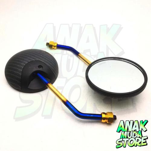 Promo Spion Bulat Model Scoopy Karbon Carbon Tangkai Panjang 2 Warna ...