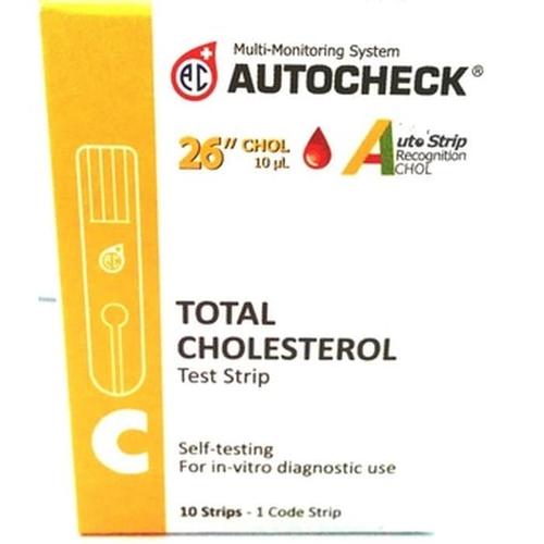 Jual AUTOCHECK TOTAL CHOLESTROL - TEST STRIP KOLESTROL ISI 10 STRIP ...