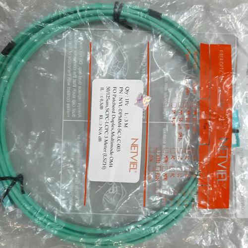 Jual Netviel FO Patch Cord SC LC 3m MM OM3 50/125UM Duplex Fiber Optic ...