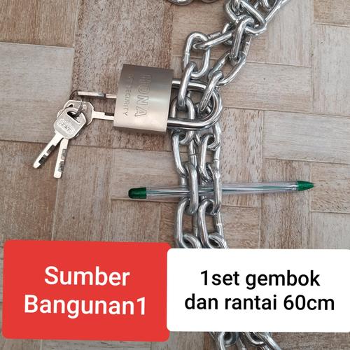 Jual Gembok dan rantai besar pagar rumah 1 set - Kab. Bekasi - Sumber ...