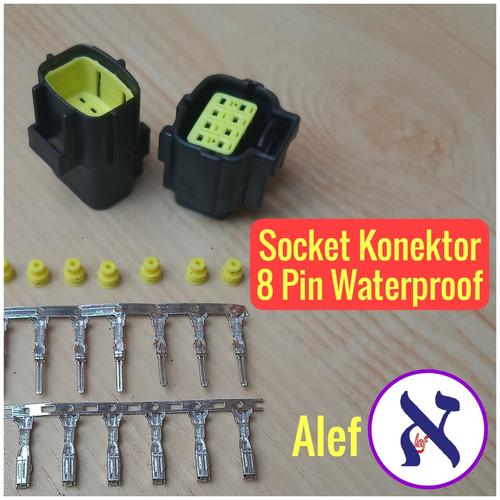 Jual socket konektor 8 pin waterproof mobil high quality otomotif 1743 ...