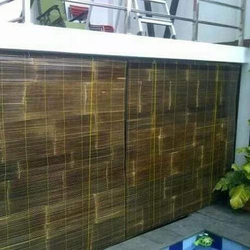 Jual tirai kerai keray gorden bambu hitam divernish berikut rol ...