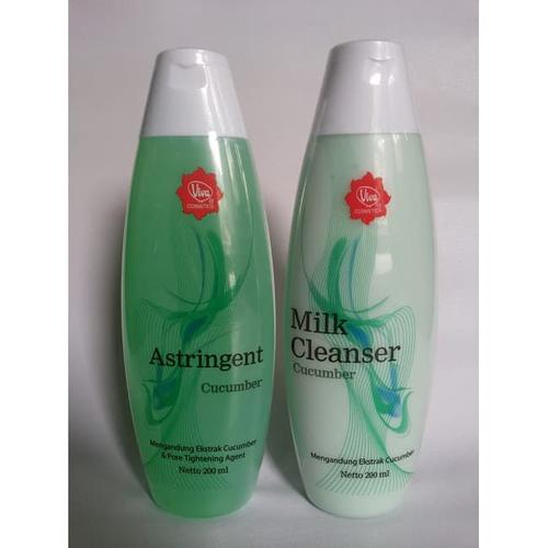 Jual Paket Viva Milk Cleanser & Face Tonic Astringent Cucumbar 200ml ...