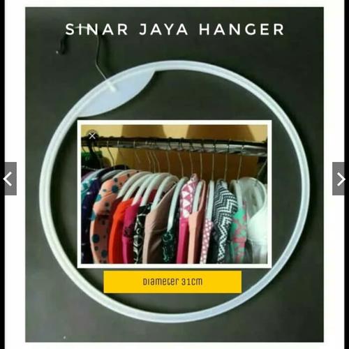 Jual Hanger Bulat Lingkaran Gantungan Display Hijab Jilbab Khimar Bergo ...