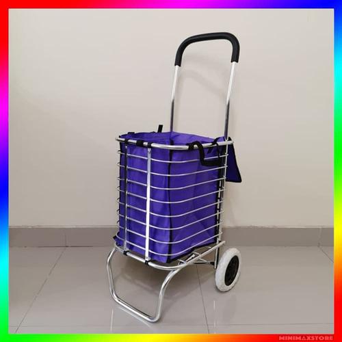 Jual Trolley Belanja Troli Lipat Aluminium KT-3002 Troley Dorong Blanja ...