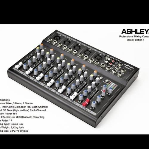 Jual MIXER ASHLEY BETTER-7 ( MIXER 7 CHANEL USB, MP3,BLUETOTH) ORIGINAL ...
