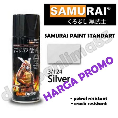 Jual Samurai Paint 124 Silver Cat Semprot/Pylox/pilox/Pilok/Helm/Motor ...