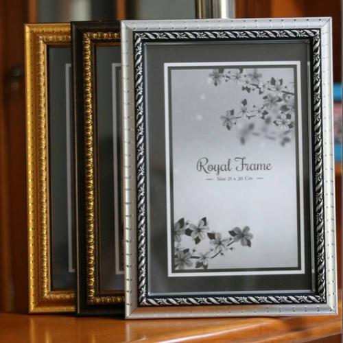 Jual FRAME FOTO FIGURA PIGURA BINGKAI A4 20X30 IJASAH MOTIF - Silver ...