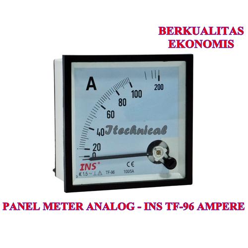 Jual PANEL METER ANALOG AMPER DIRECT 96X96 JARUM 50A - 500A - 500A ...