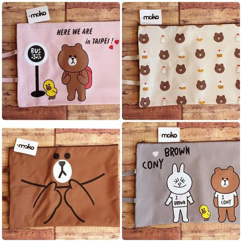 Jual Zipper Bag Moko Line Character A4 tenteng - Map Kantung - Map Kain ...