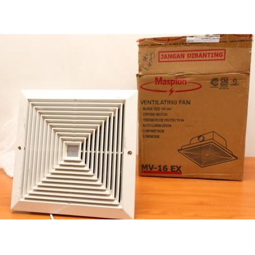 Jual EXHAUST FAN MASPION 6 INCH PLAFON MV 16 KIPAS HISAP CEROBONG 6 ...