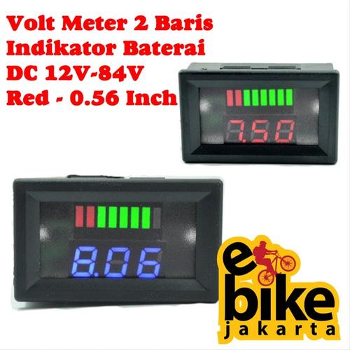 Jual Volt Meter DC 12V-84V 2 Baris Indikator Baterai 0.56 Inch RED (T20708) - Jakarta Pusat ...