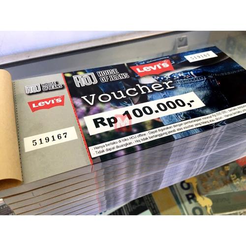 Jual Cetak Voucher & Tiket Art Paper 150gsm 13x6cm 1 Sisi 1 Rim ...