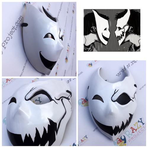 Jual Mask Topeng Kayu Cosplay Anime Halloween Half Faces Wajah Setengah ...