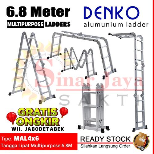 Jual Tangga Alumunium Multipurpose 6.8 Meter / Lipat Multi Fungsi Denko ...