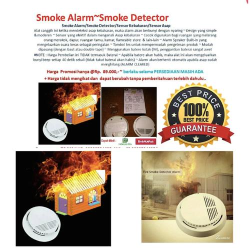 Jual Detektor Asap Kebakaran - Alarm Kebakaran Smoke Detector Praktis ...