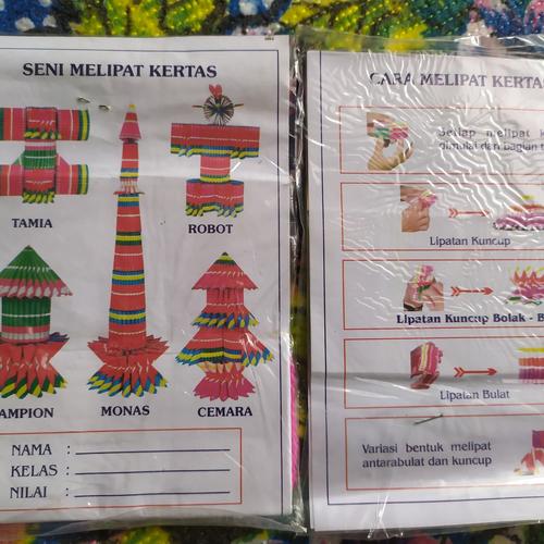 Jual Seni melipat kertas origami tamiya lampion monas robot cemara ...
