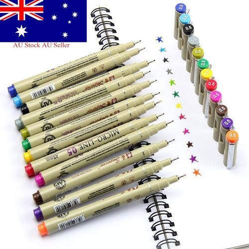 Jual DELTA 12 Colors Art Manga Fine Head Paint Graphic Sketch Drawing ...